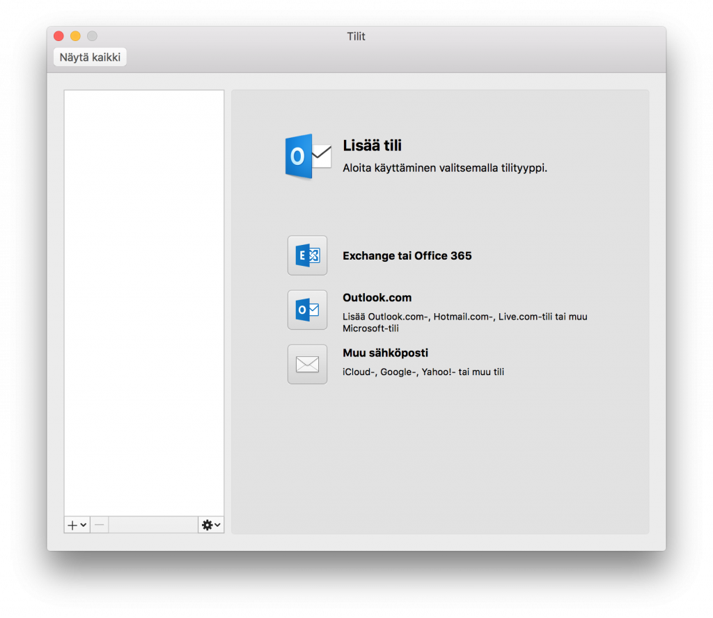 Outlook 2016 (Mac) -sähköpostiasetukset - Shellit.org