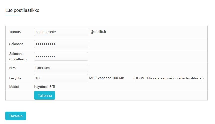 Sähköpostin käyttöönotto - Shellit.org