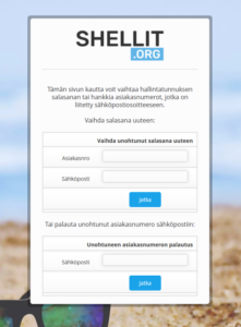 Kirjautuminen hallintapaneliin ja unohtunut salasana - Shellit.org