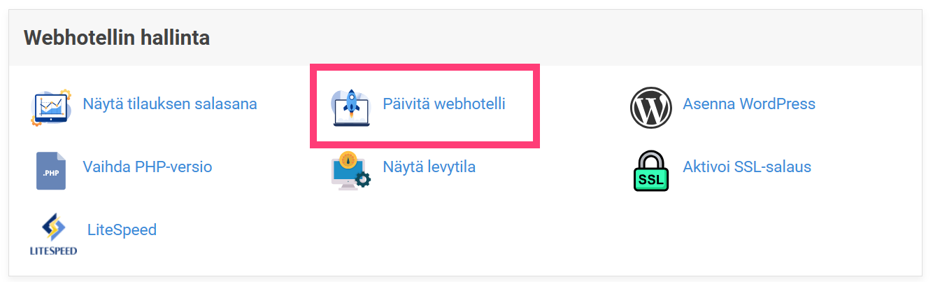 Webhotellin päivitys - Shellit.org